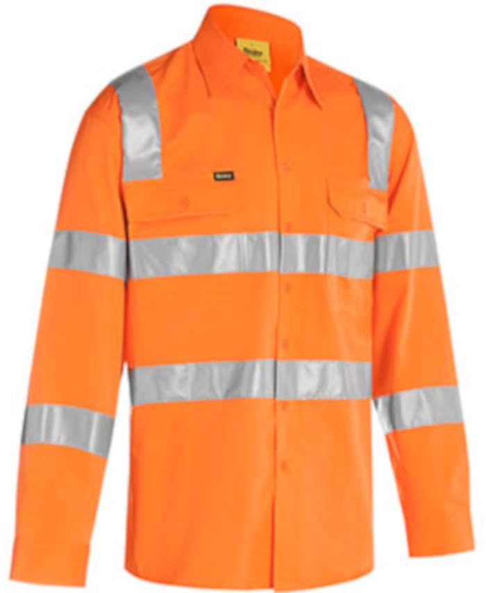 Taped Biomotion Cool Lightweight Hi Vis Drill Shirt - Long Sleeve | Hi ...