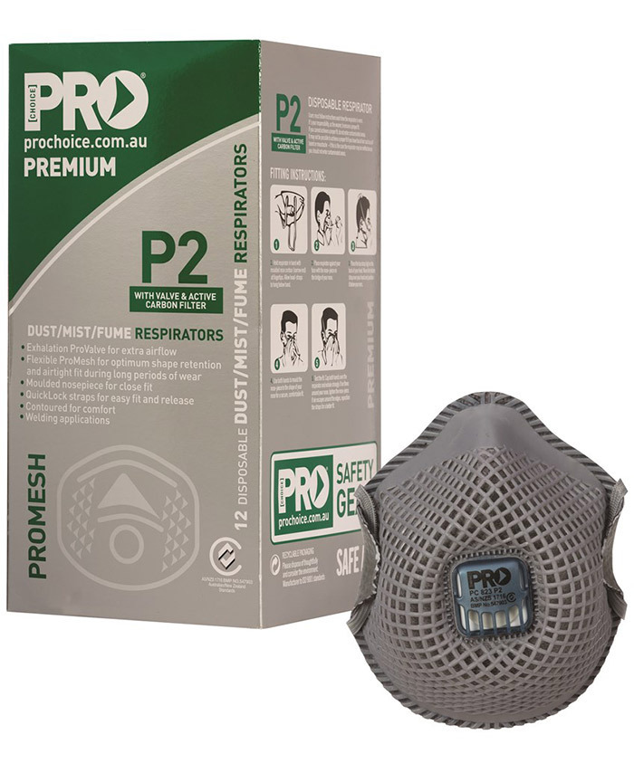 ProMesh P2 with Valve & Carbon Filter Respirators - Box 12 | Respirator ...
