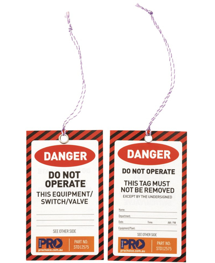 Safety Tag "DANGER" 125mm x 75mm - Pack of 100 | Safety Signage | Pro ...
