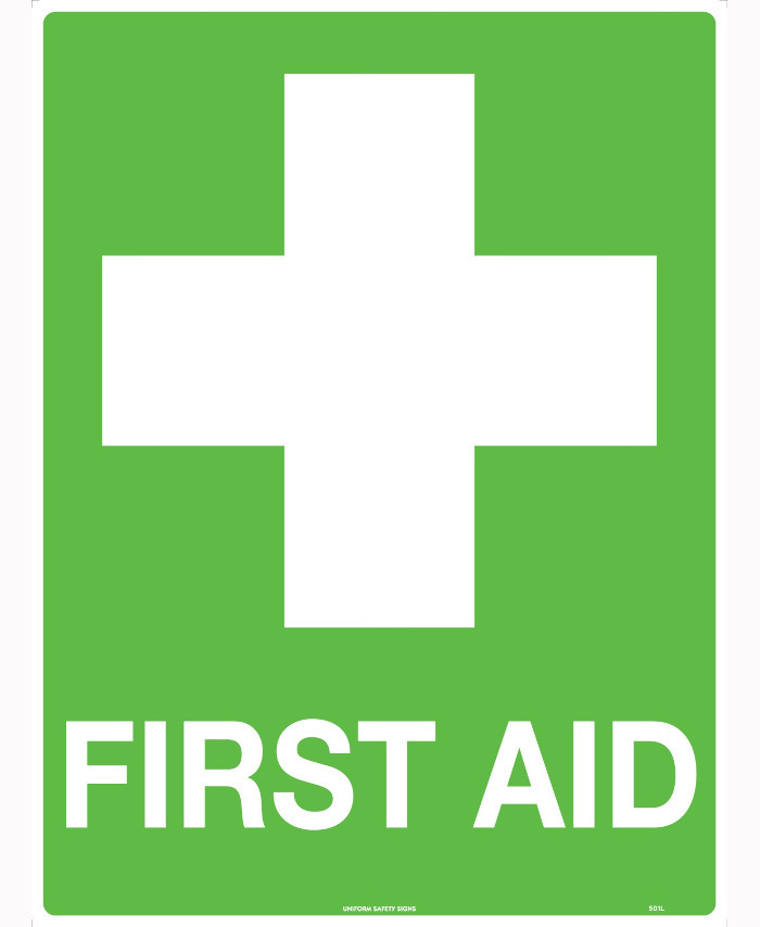 140x120mm - Self Adhesive - Packet of 4 - First Aid - Uniform Safety Signs