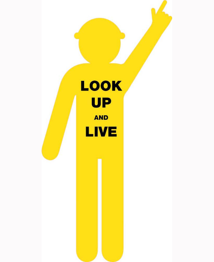 1800x900mm - Corflute - Yellow Cut Out Safety Construction Worker [Arms ...